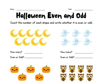 Halloween Math Worksheet - Etsy