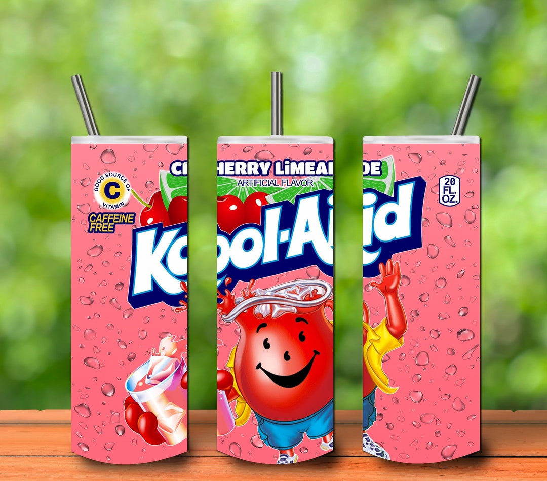 Cherry Limeade Kool-aid 20oz Straight Tumbler Sublimation Design, High ...