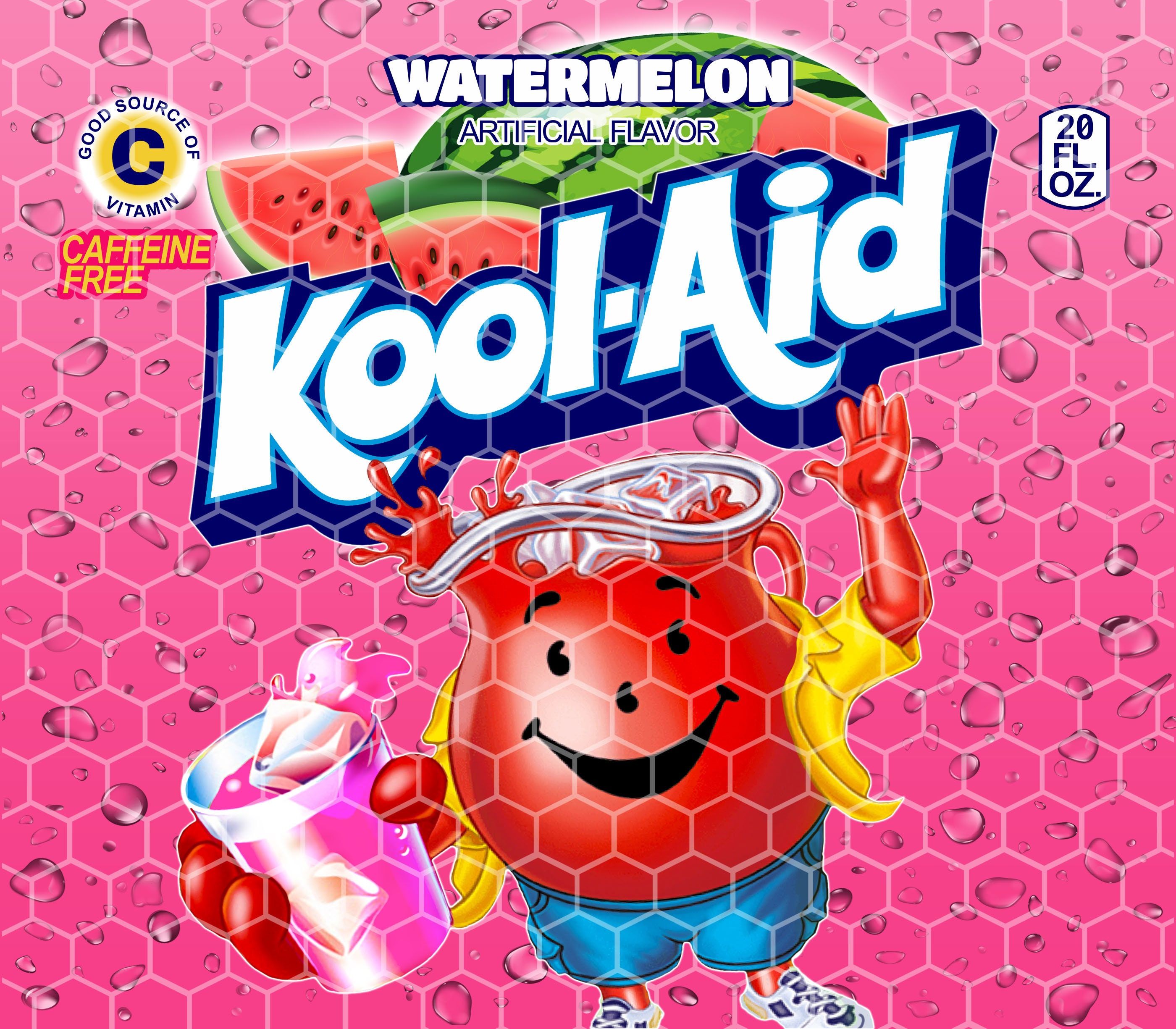Watermelon Kool-aid 20oz Straight Tumbler Sublimation Design - Etsy