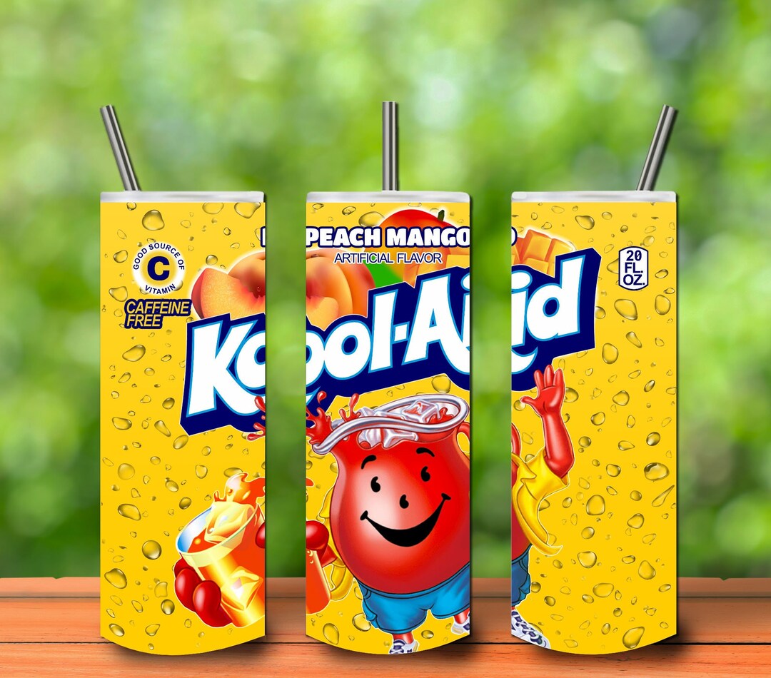 Peach Mango Kool-aid 20oz Straight Tumbler Sublimation Design, High ...
