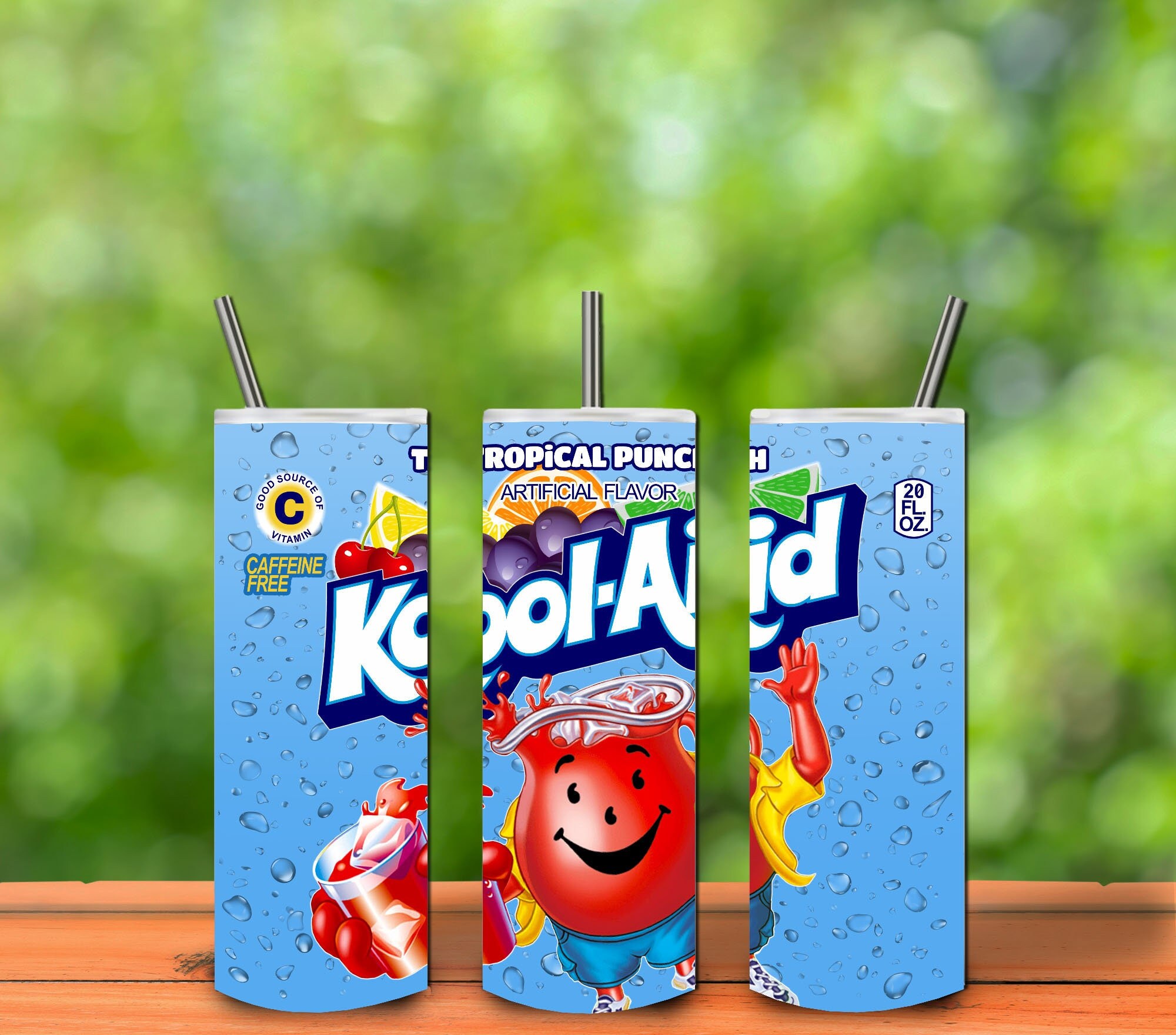 Tropical Punch Kool-aid 20oz Straight Tumbler Sublimation Design, High ...