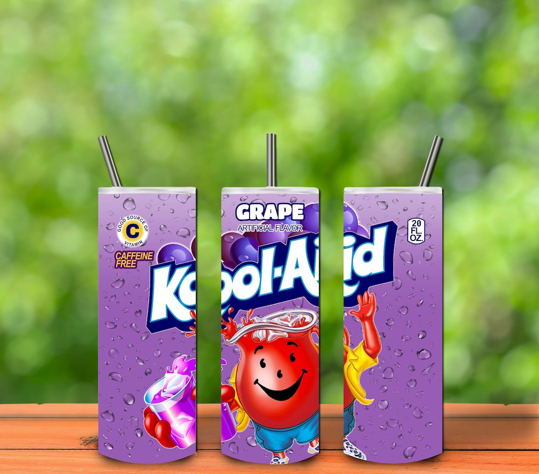 Grape Kool-aid 20oz Straight Tumbler Sublimation Design, High ...