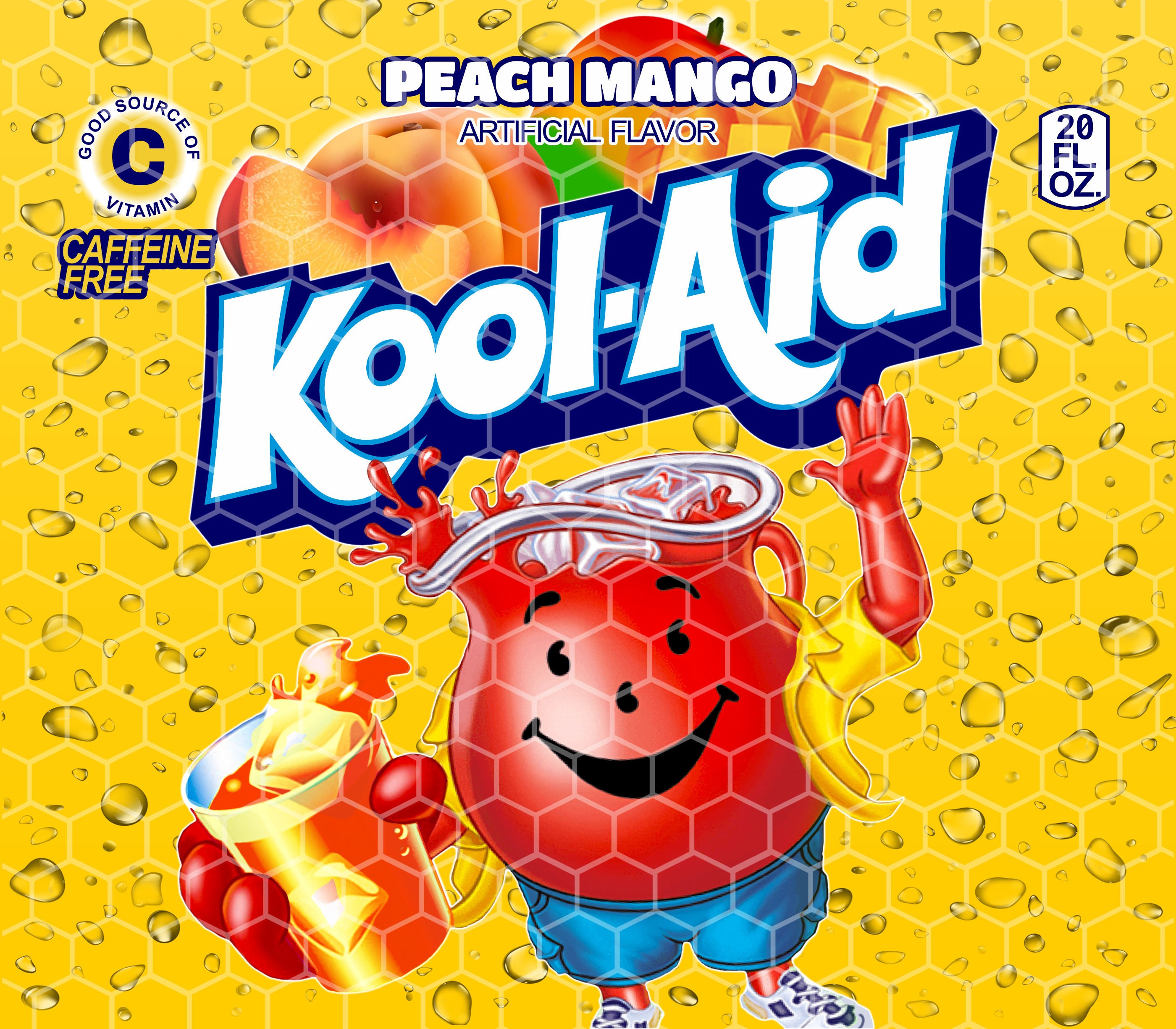 Peach Mango Kool-aid 20oz Straight Tumbler Sublimation Design - Etsy