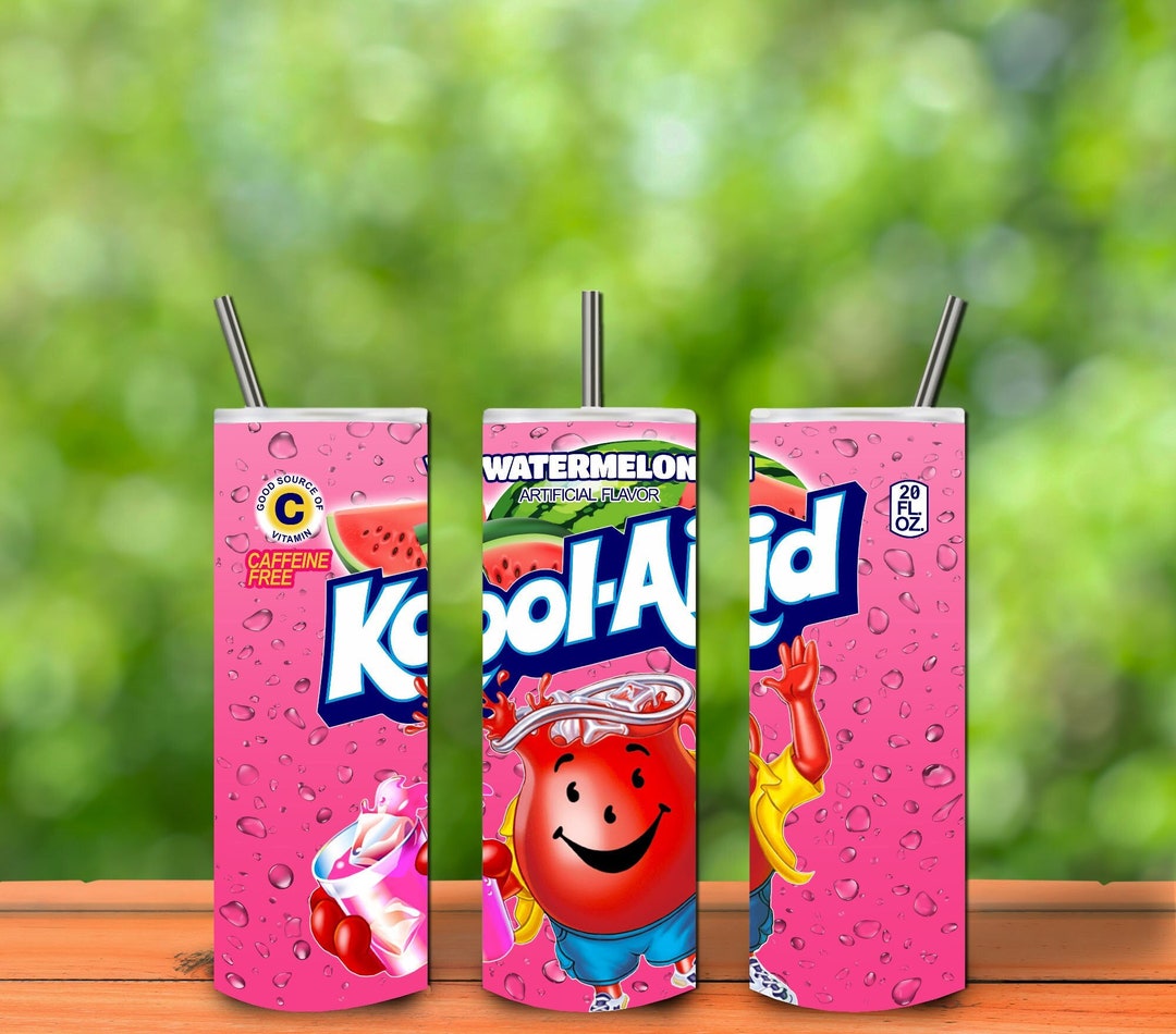 Watermelon Kool-aid 20oz Straight Tumbler Sublimation Design, High ...