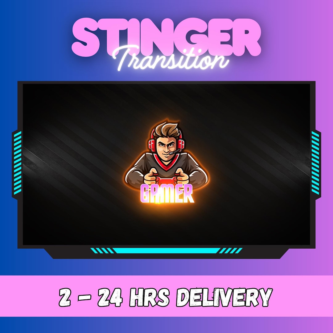 Custom Stinger Transition | Personalized Stream Overlay | Content ...