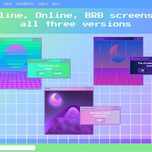 Cute Vaporwave Streaming Overlay Twitch - Etsy