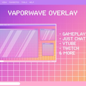 Cute Vaporwave Streaming Overlay Twitch - Etsy