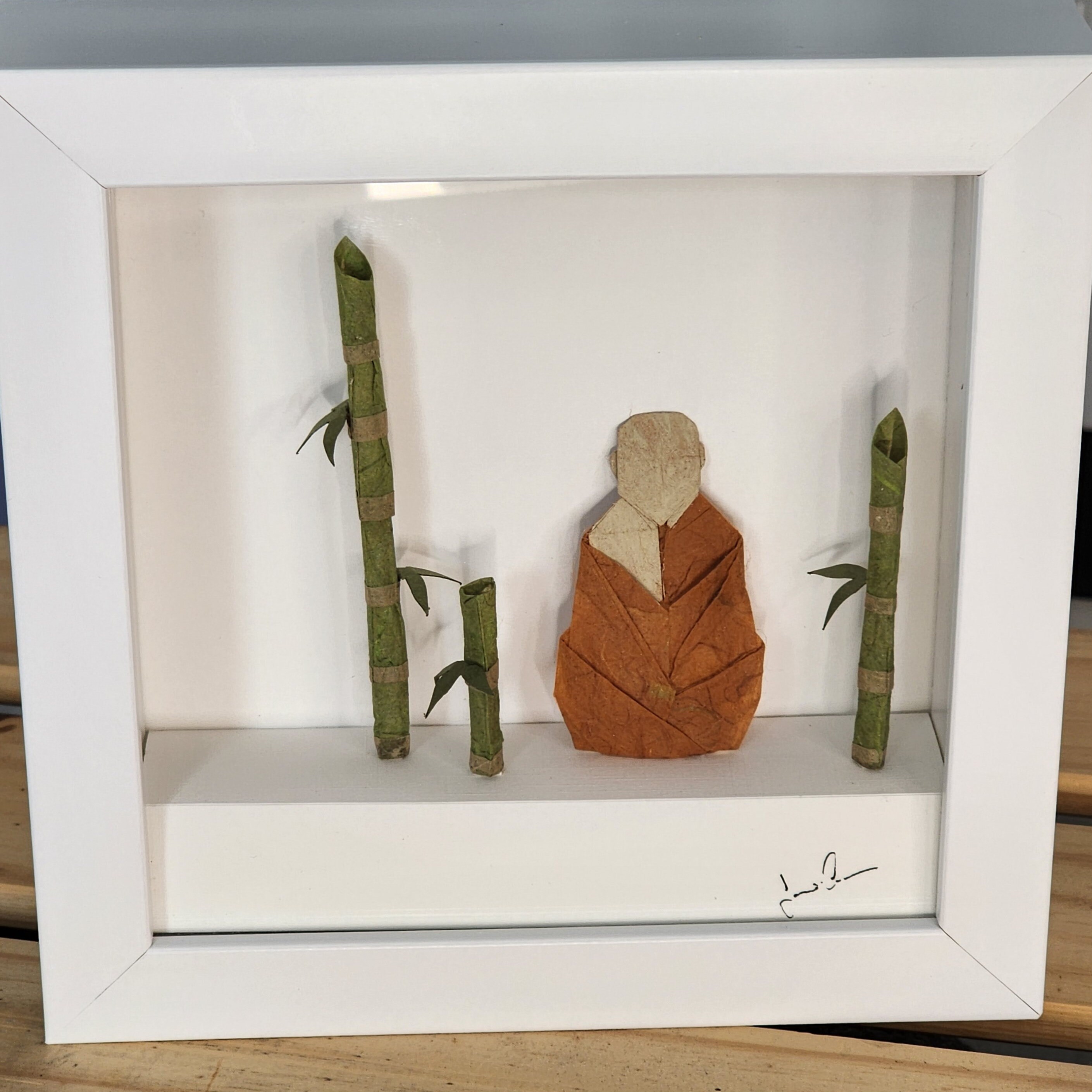 Origami Buddha With Bamboo | Unique Art Gift | Framed Wall Art in 7 ...