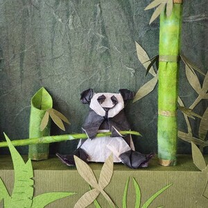 Origami Panda Art | Handcrafted Origami Picture | Panda Wall Art Gift ...