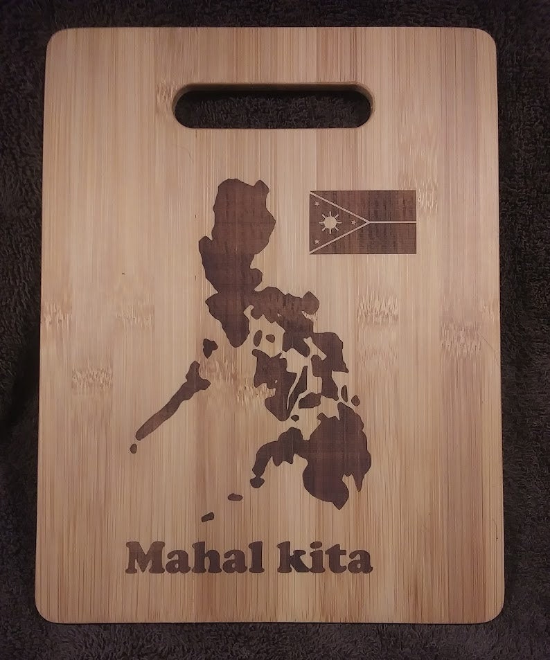 Touch of the Philippines Bamboo Engraved Cutting Boards - Etsy