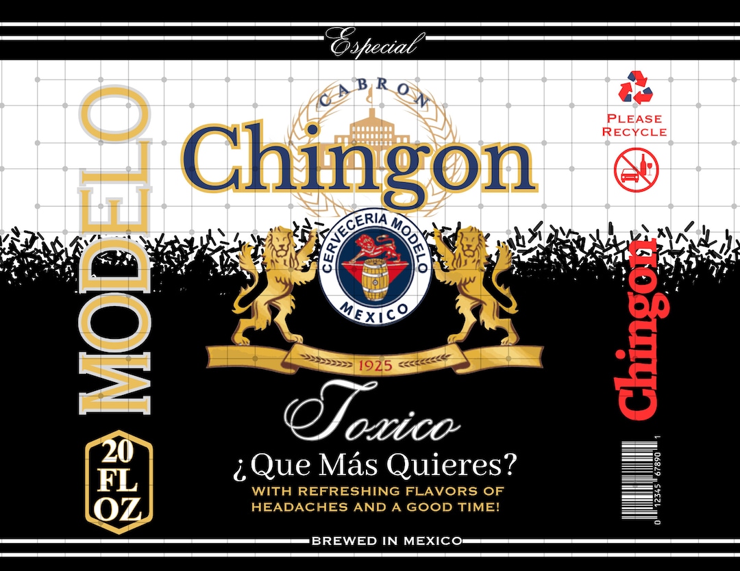 Chingon 20oz Modelo Style Black Digital Download Sublimation - Etsy