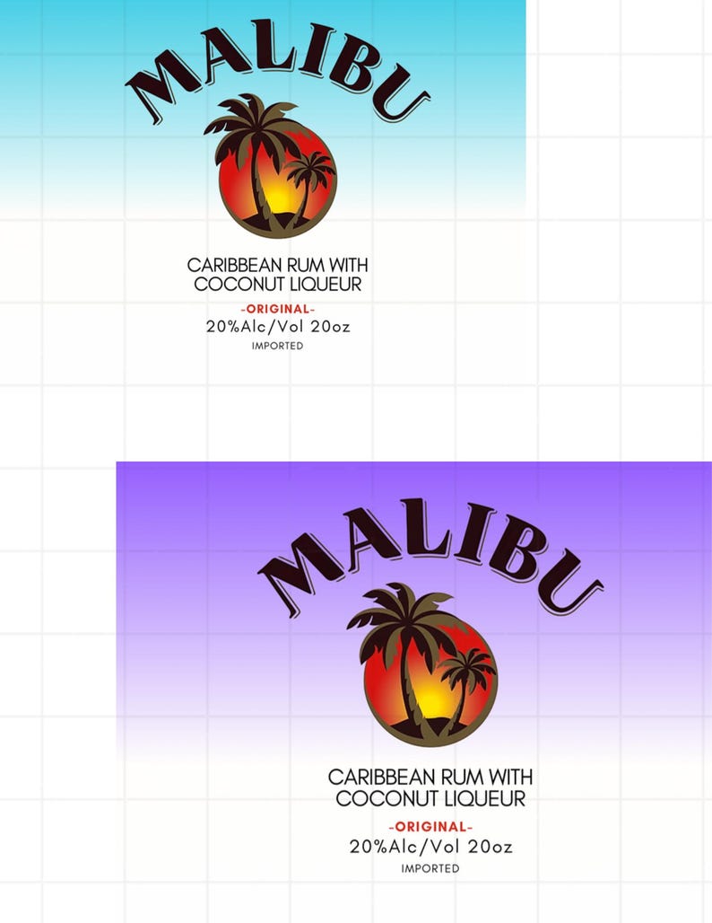 15 Colors Malibu Sublimation Digital Print 20oz Instant Download. Trim ...