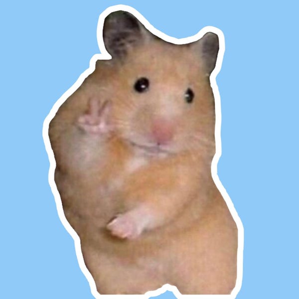 Hamster Peace Sign - Etsy