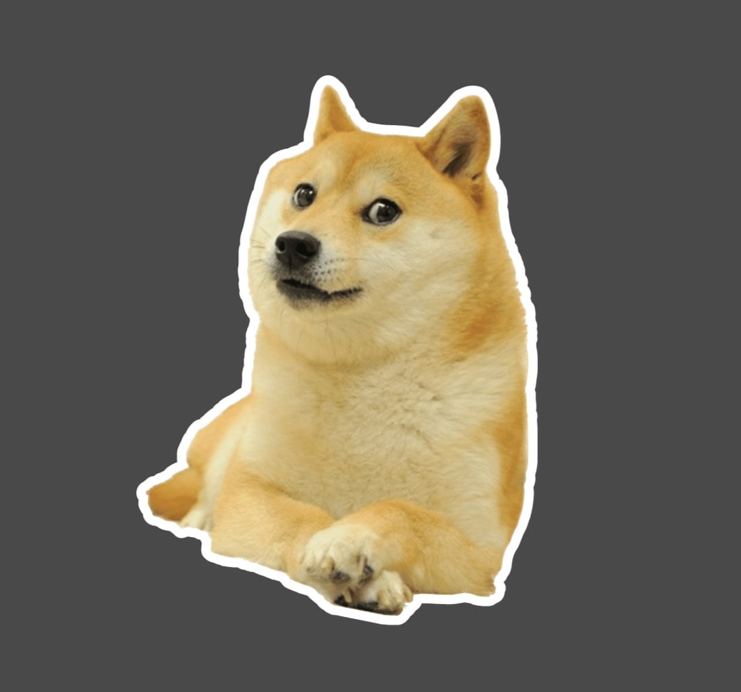 Dogecoin Shiba Inu Dog Sticker Decal - Etsy