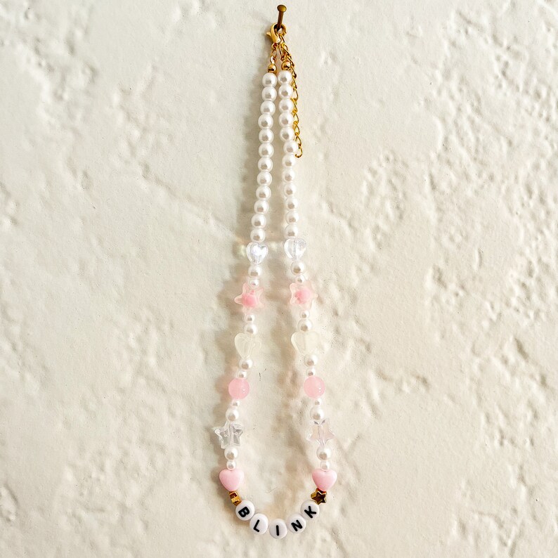 BLACKPINK Blink Necklace in Pastel Pink, Custom Trendy Y2K Kpop Jewelry ...