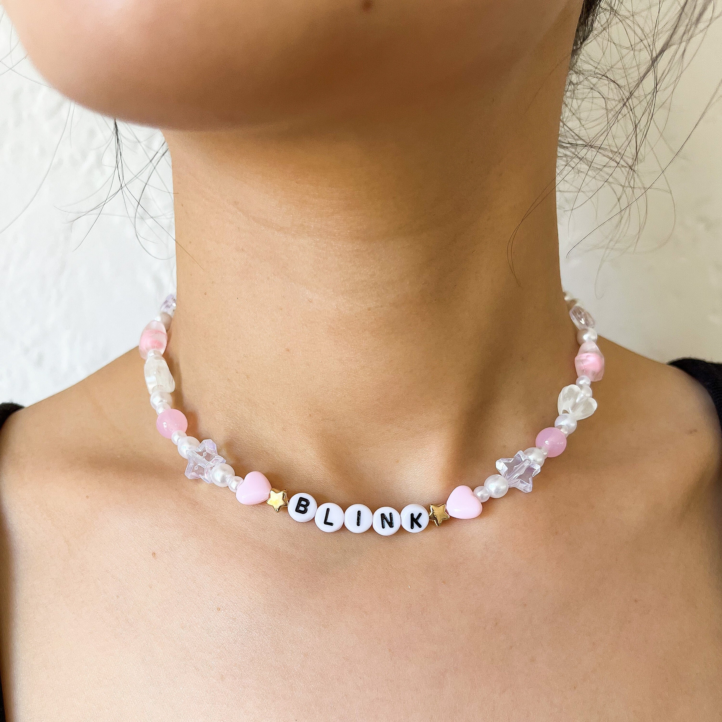 BLACKPINK Blink Necklace in Pastel Pink, Custom Trendy Y2K Kpop Jewelry ...
