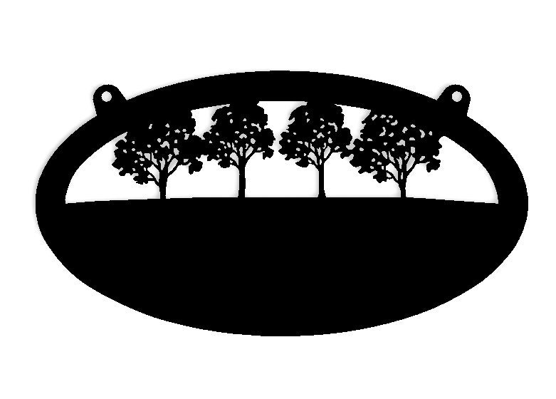 Hanging Tree Sign DXF Just Add Your Own Writing - Etsy
