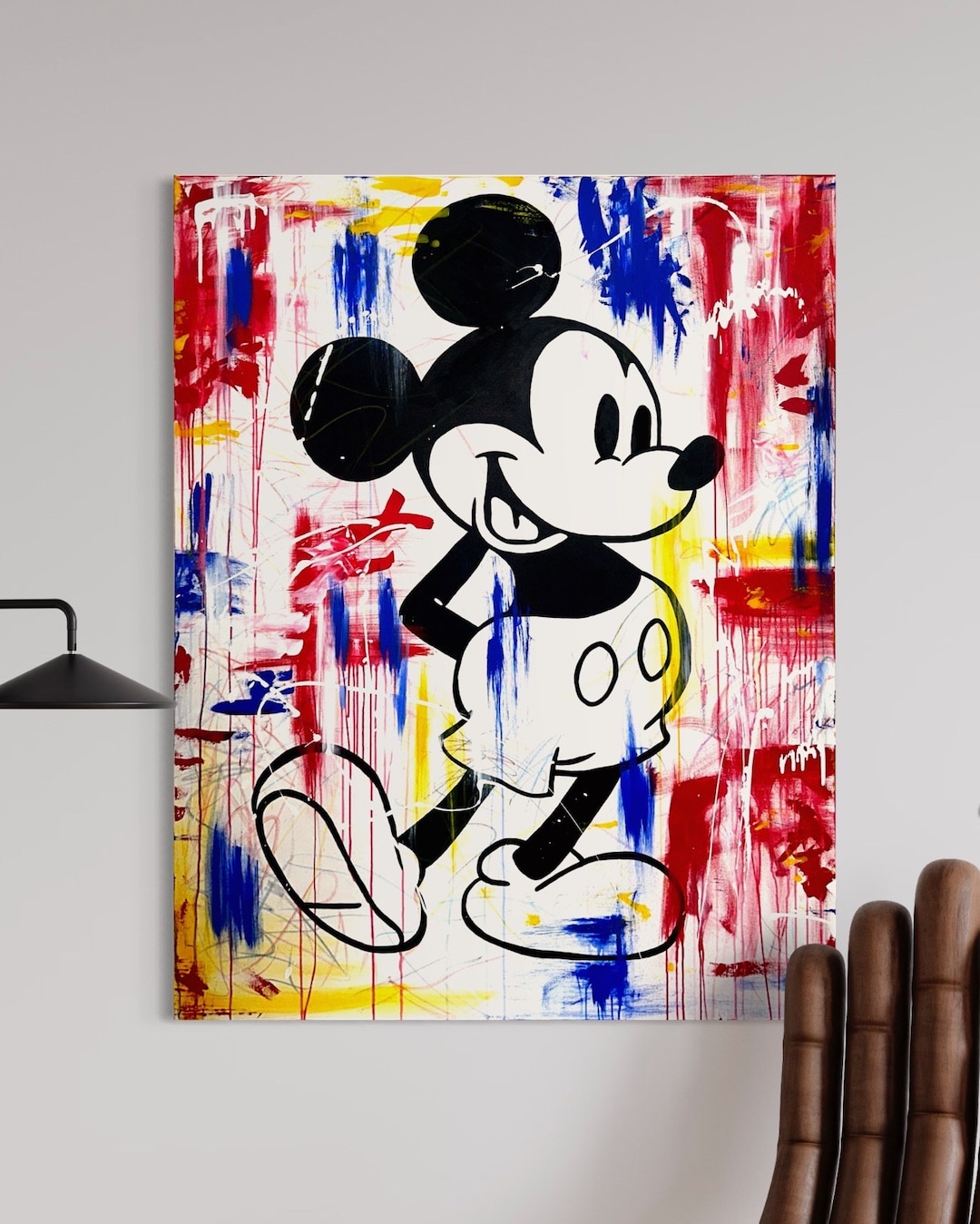 Mickey Mouse Pop Art Painting | Original Abstract Canvas | Colorful ...