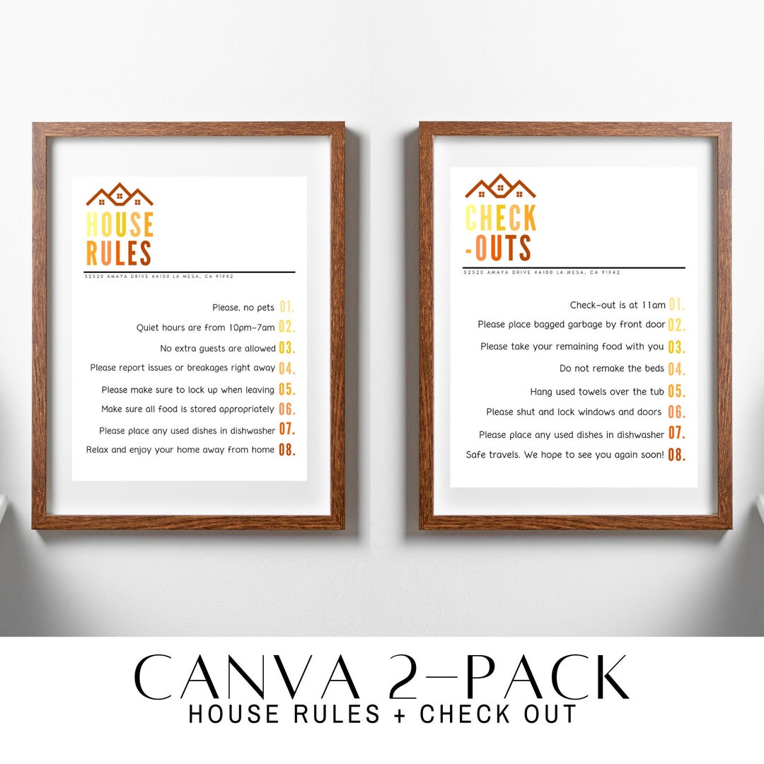 Airbnb House Sign Template, Welcome Guide Airbnb Bundle, Airbnb Rental ...