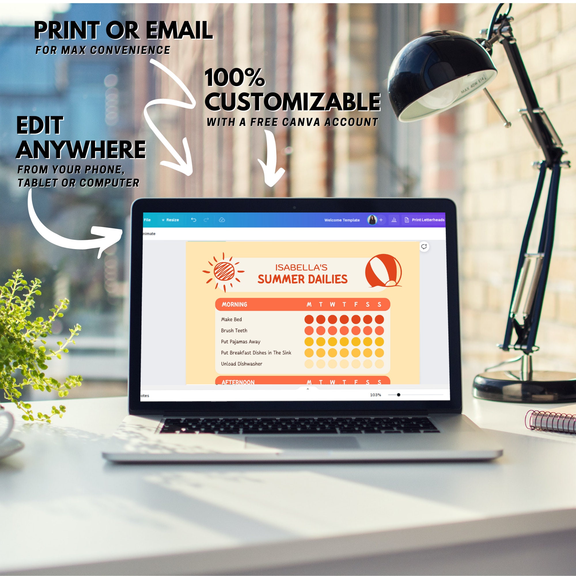 Printable Editable Summer Planner Bundle, Summer Calendar, Summer ...