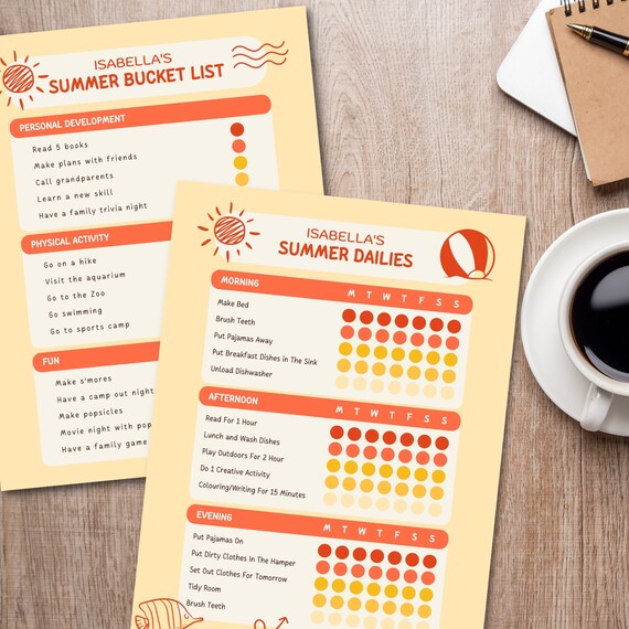 Printable Editable Summer Planner Bundle Summer Calendar - Etsy