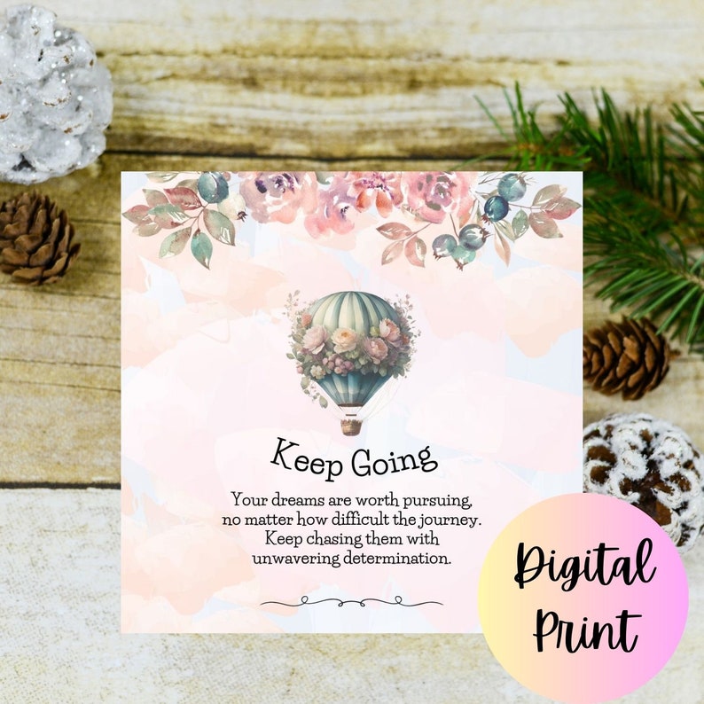 10 Motivation Cute Digital Print Simple Flat Card Wishes 10 Unique ...