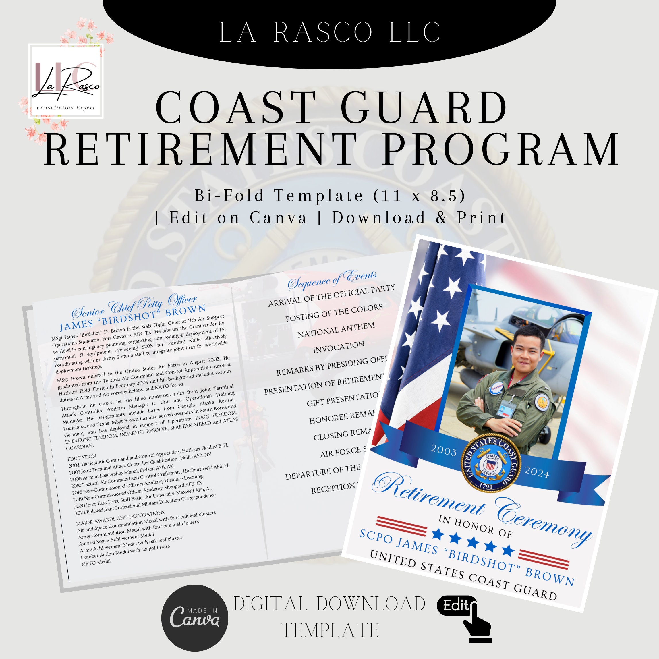 Coast Guard Retirement Program Template - Etsy