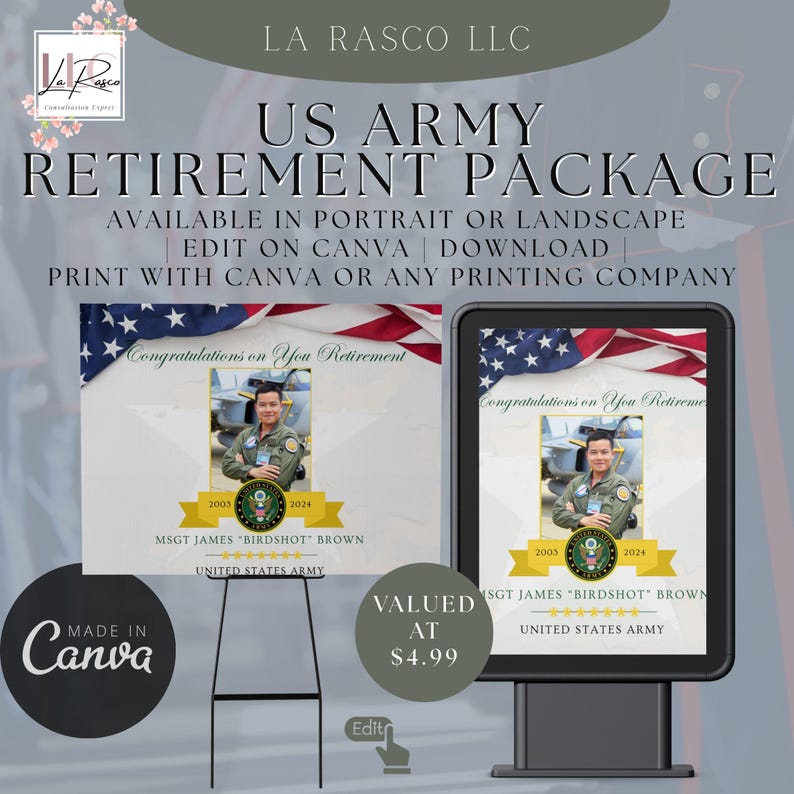 NEW Army Retirement Package - Etsy