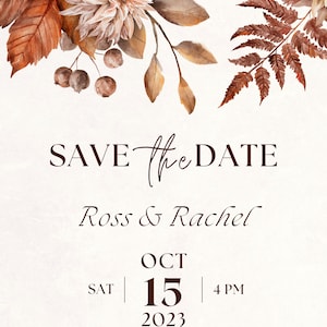 Fall Save the Date & Invitation - Etsy
