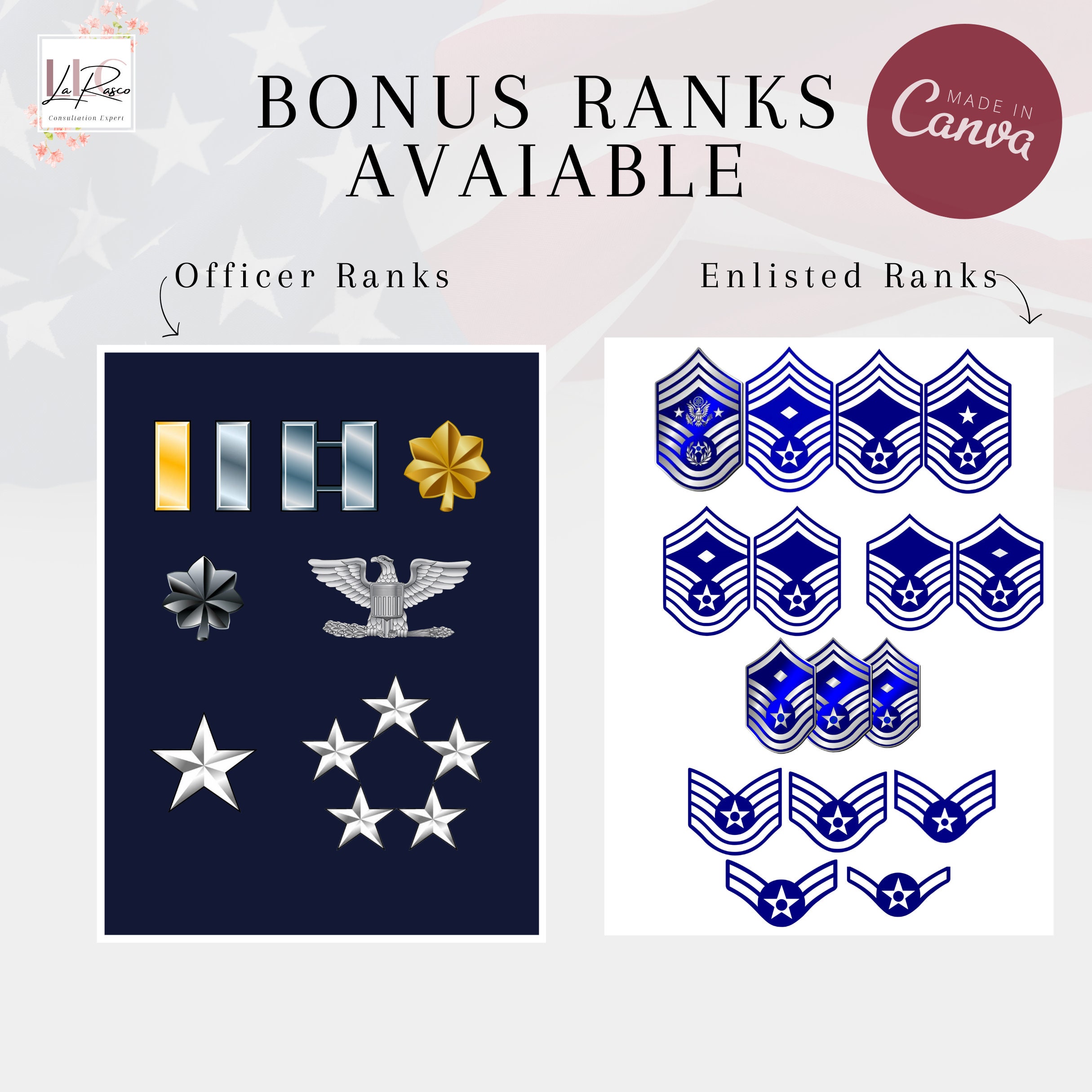 Air Force Promotion Template - Etsy