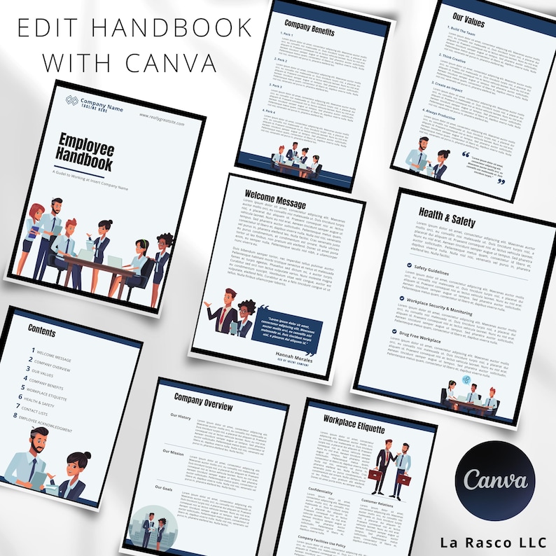 Animated Employee Handbook Template - Etsy