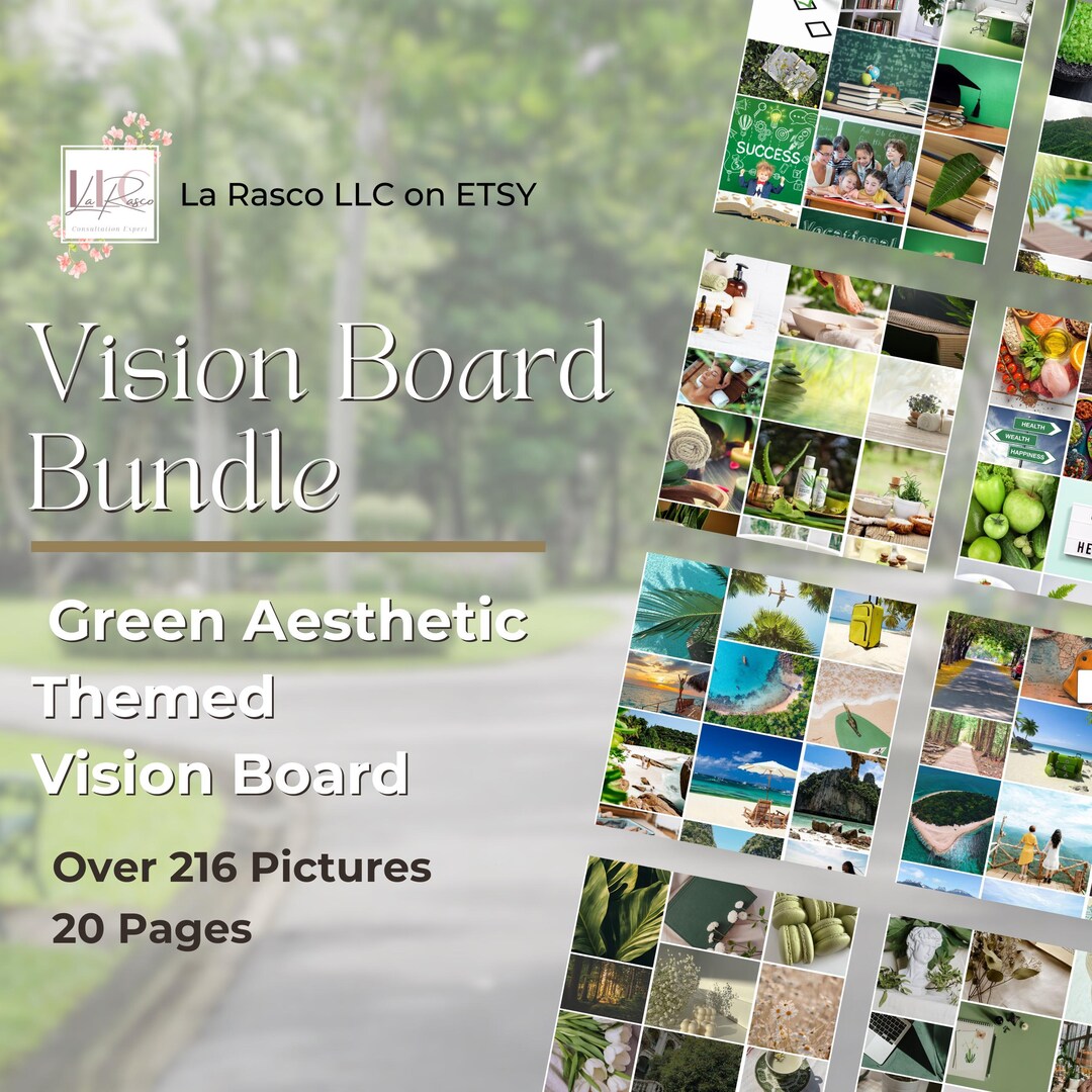 Green Vision Board Kit | 216+ Images (instant Download) - Etsy