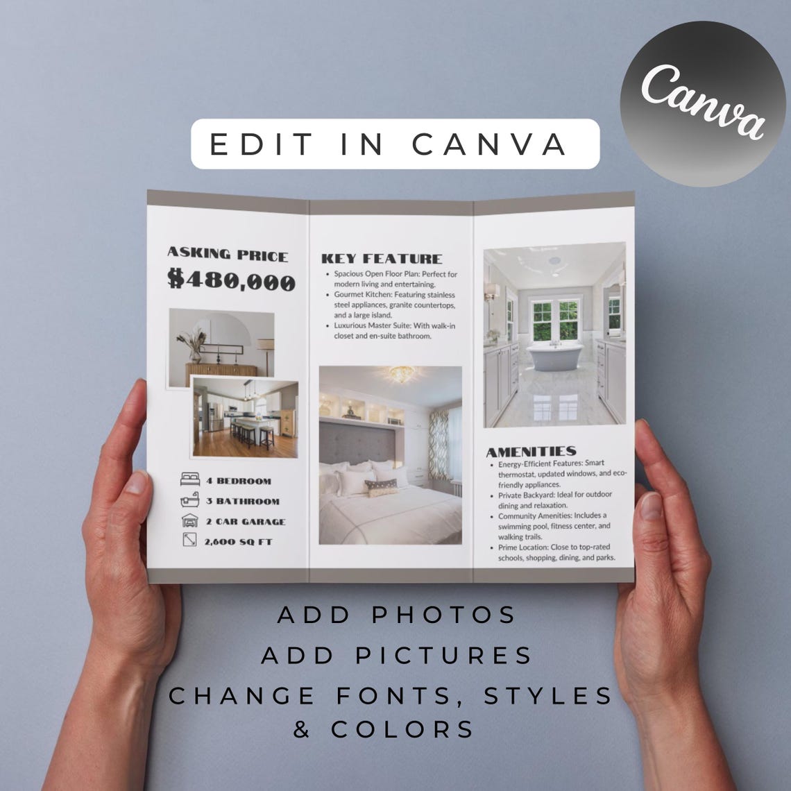 Open House Trifold Brochure - Etsy