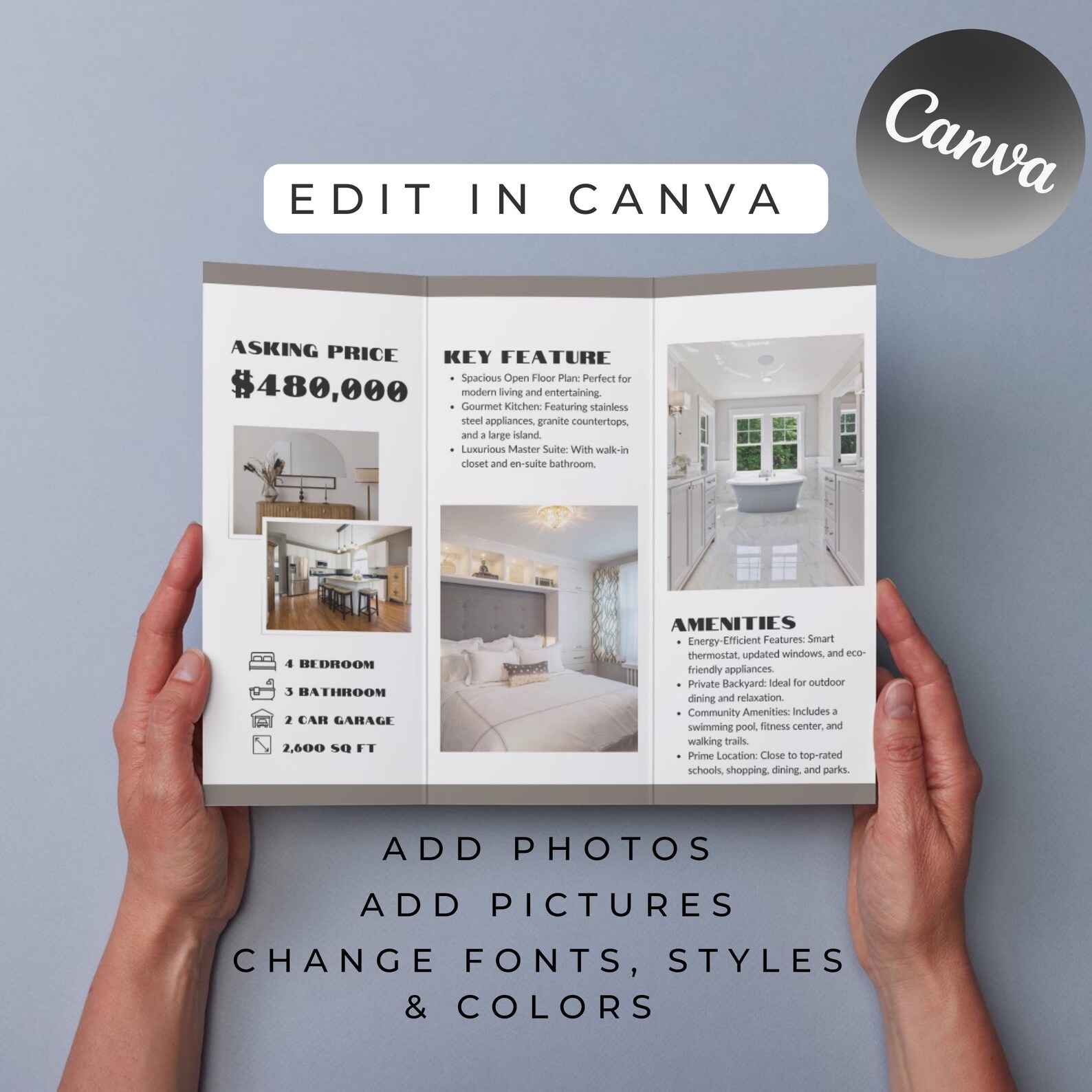 Open House Trifold Brochure - Etsy