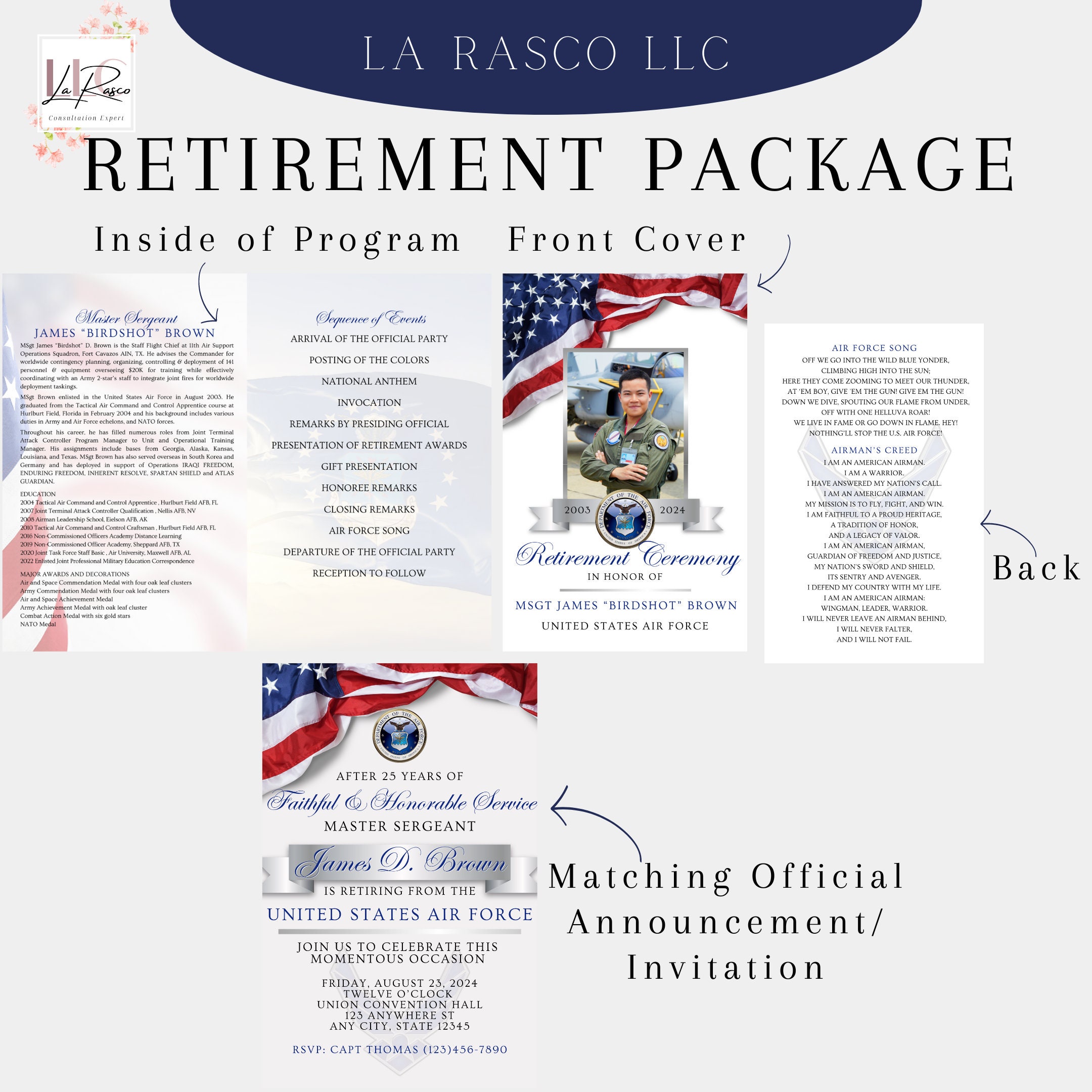 Air Force Retirement Program Package - Etsy