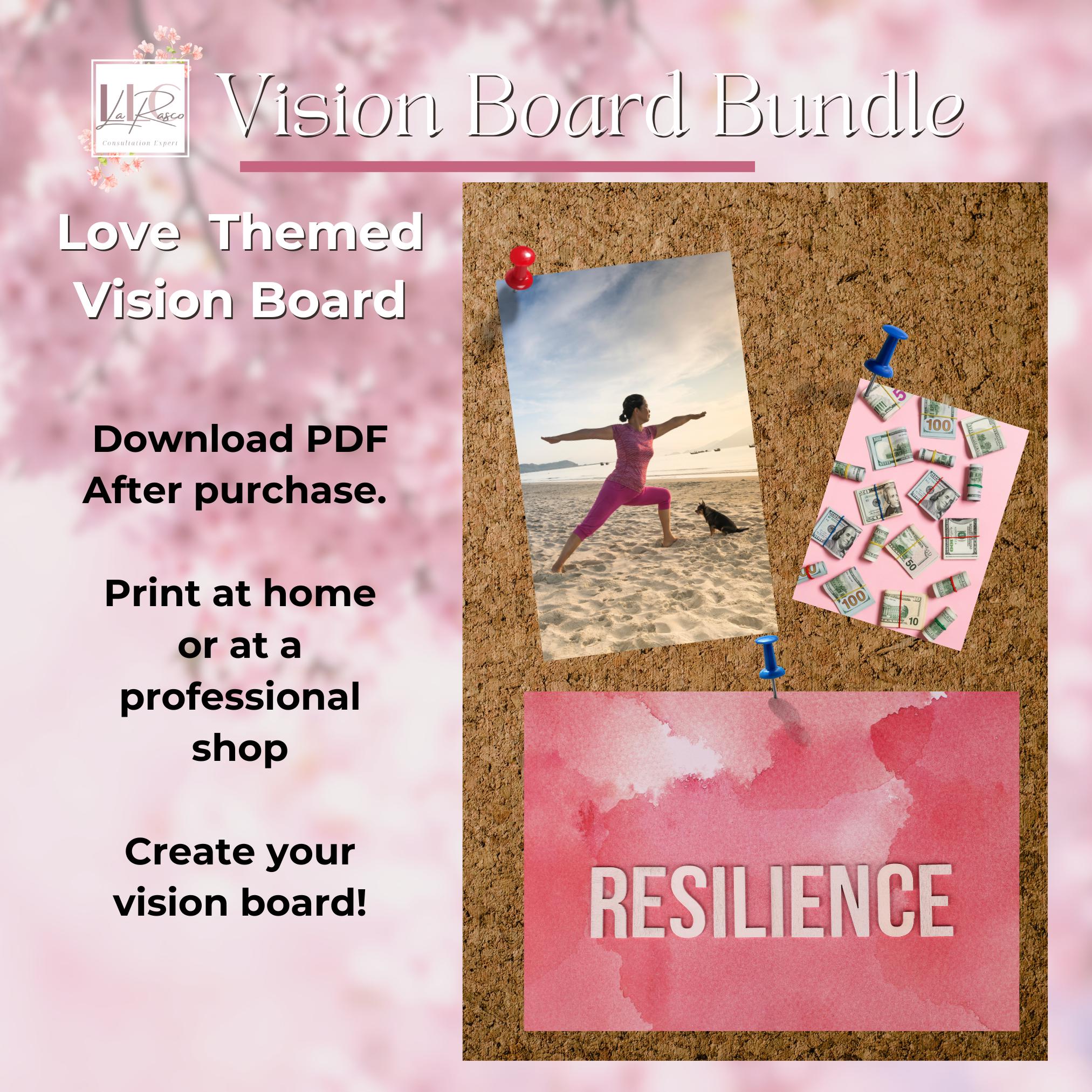 Pink Themed Vision Board Printable | Instant Download - Etsy