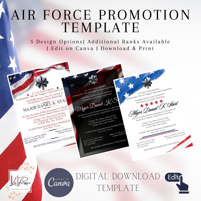 Air Force Promotion Template - Etsy Air Force Promotion Template - Etsy