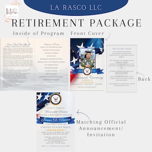 Navy Retirement Program Template Package - Etsy