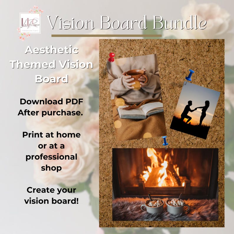 Aesthetically Themed Vision Board Printable | Instant Download - Etsy