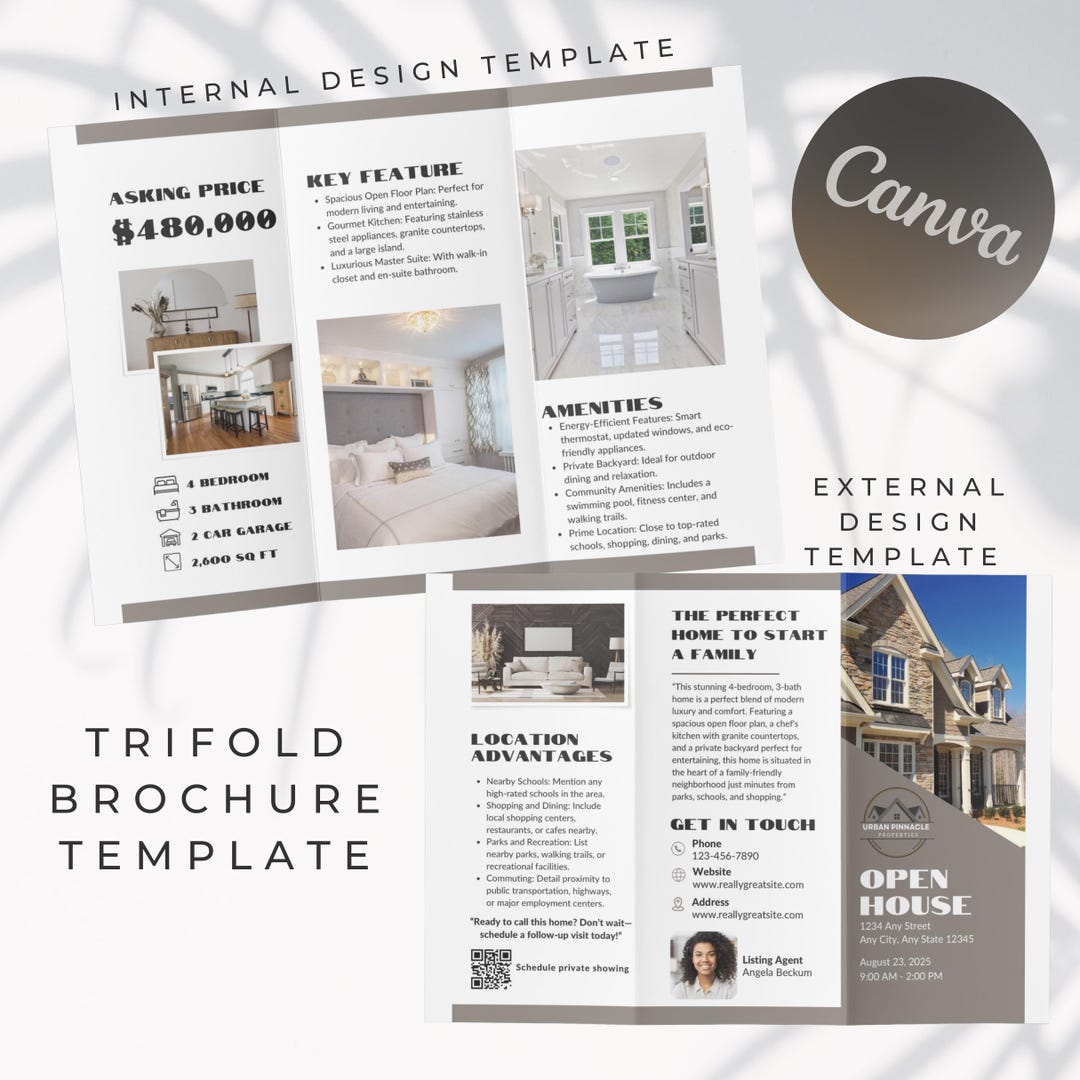 Open House Trifold Brochure - Etsy