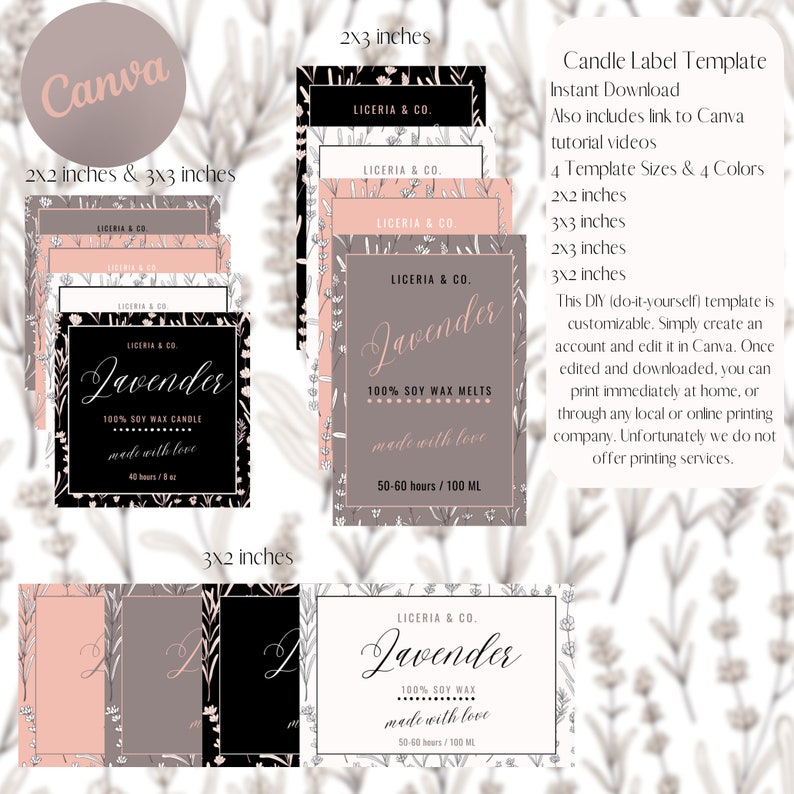 Simple Candle Label - Etsy