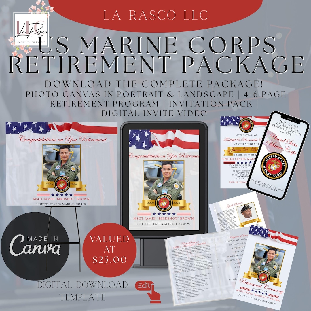 Marine Corps Retirement Package - Etsy