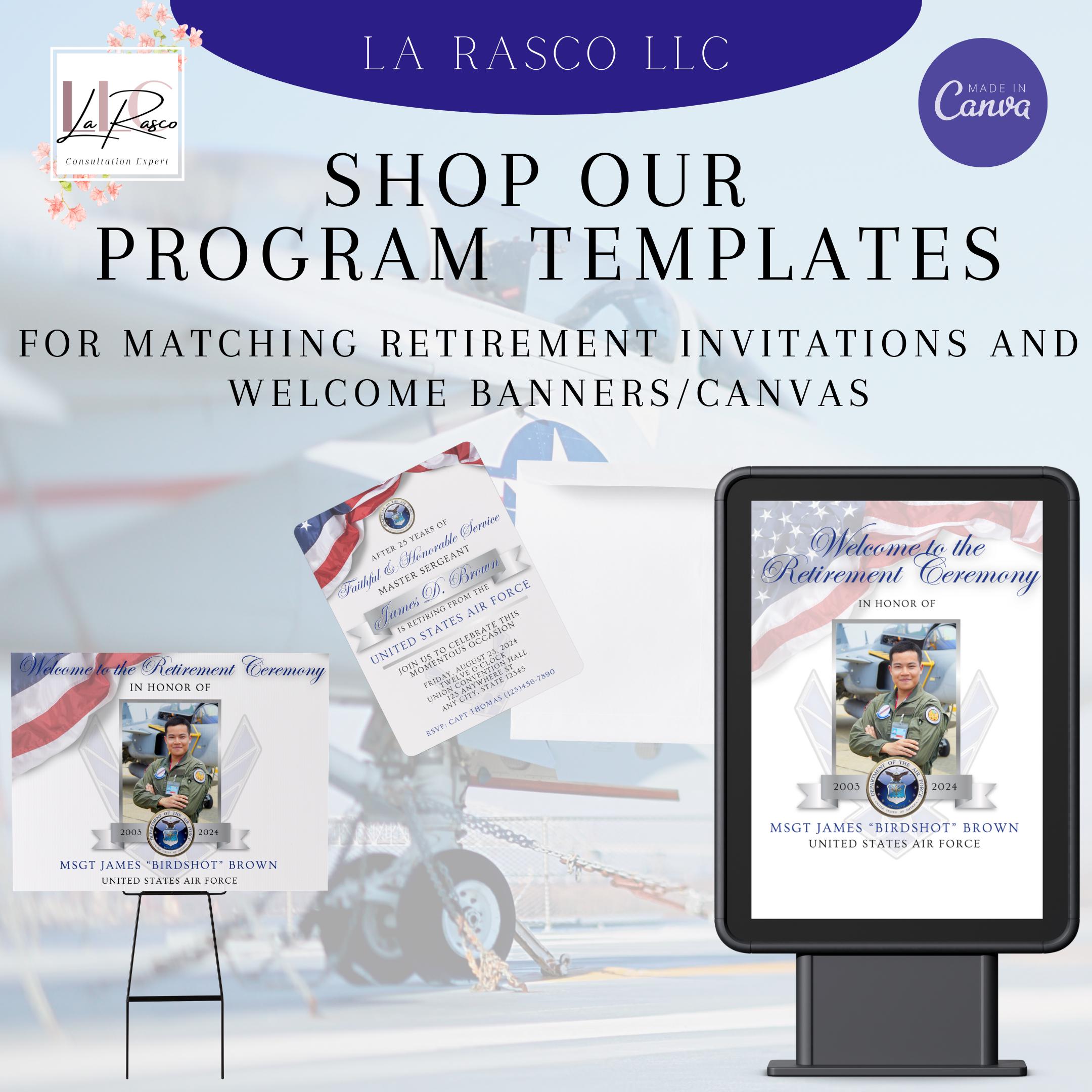 Air Force Retirement Program 8 Page Template - Etsy