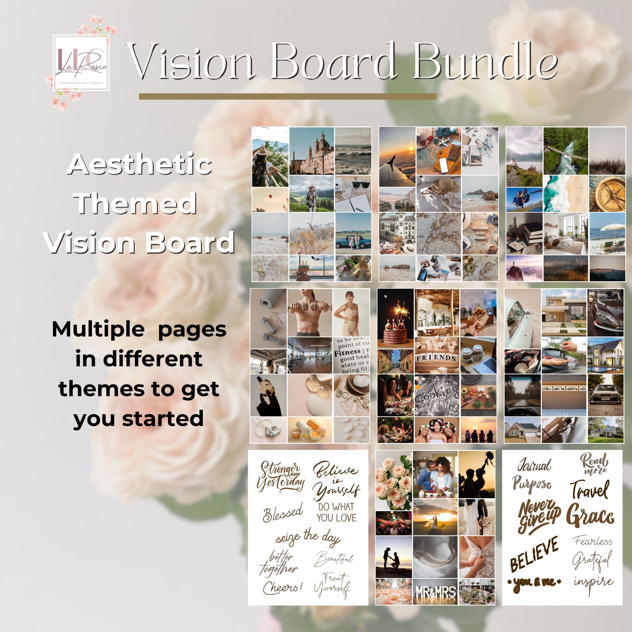 Aesthetically Themed Vision Board Printable | Instant Download - Etsy