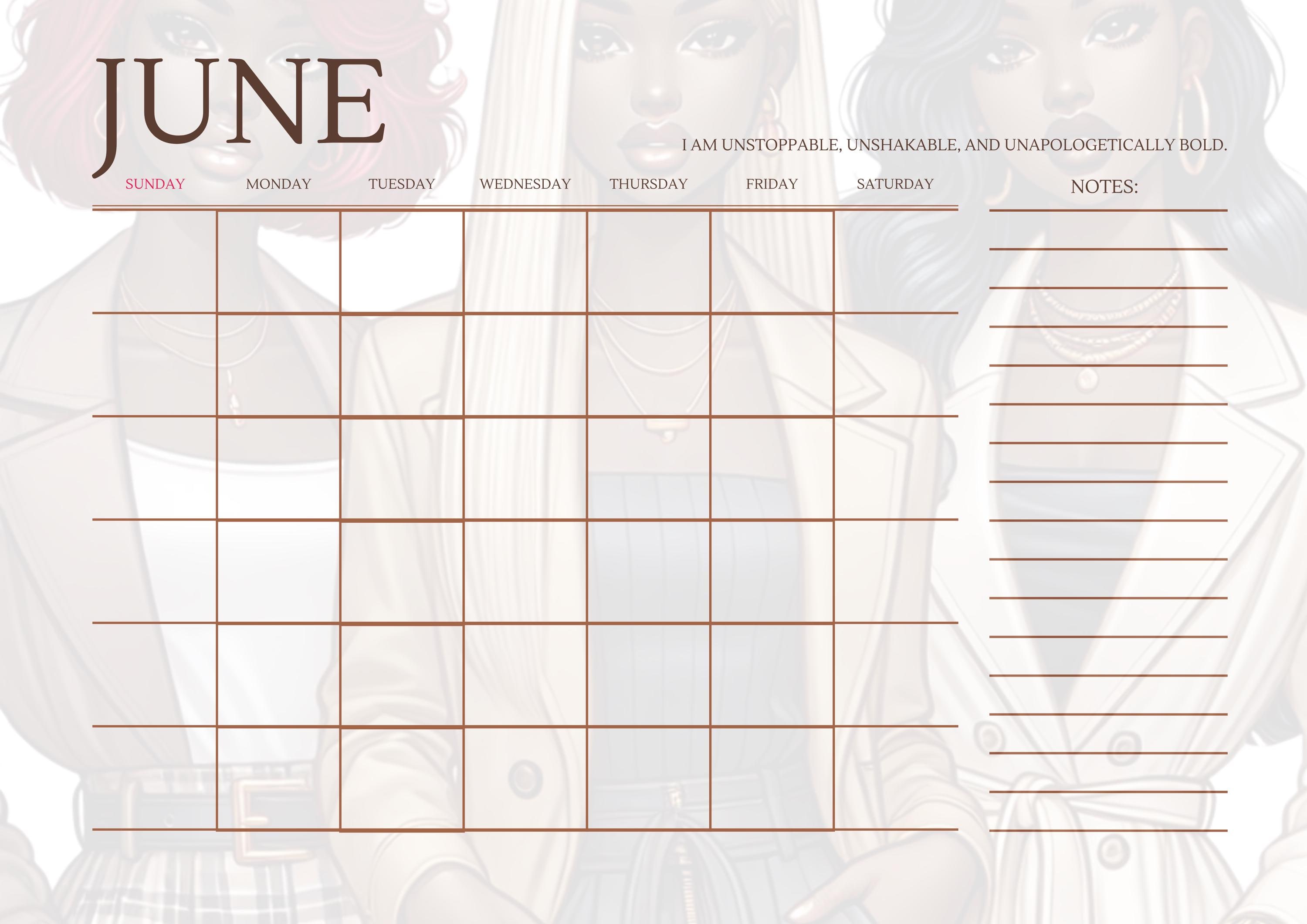 Boss Lady Calendar & Planner | Affirmation Calendar | - Etsy