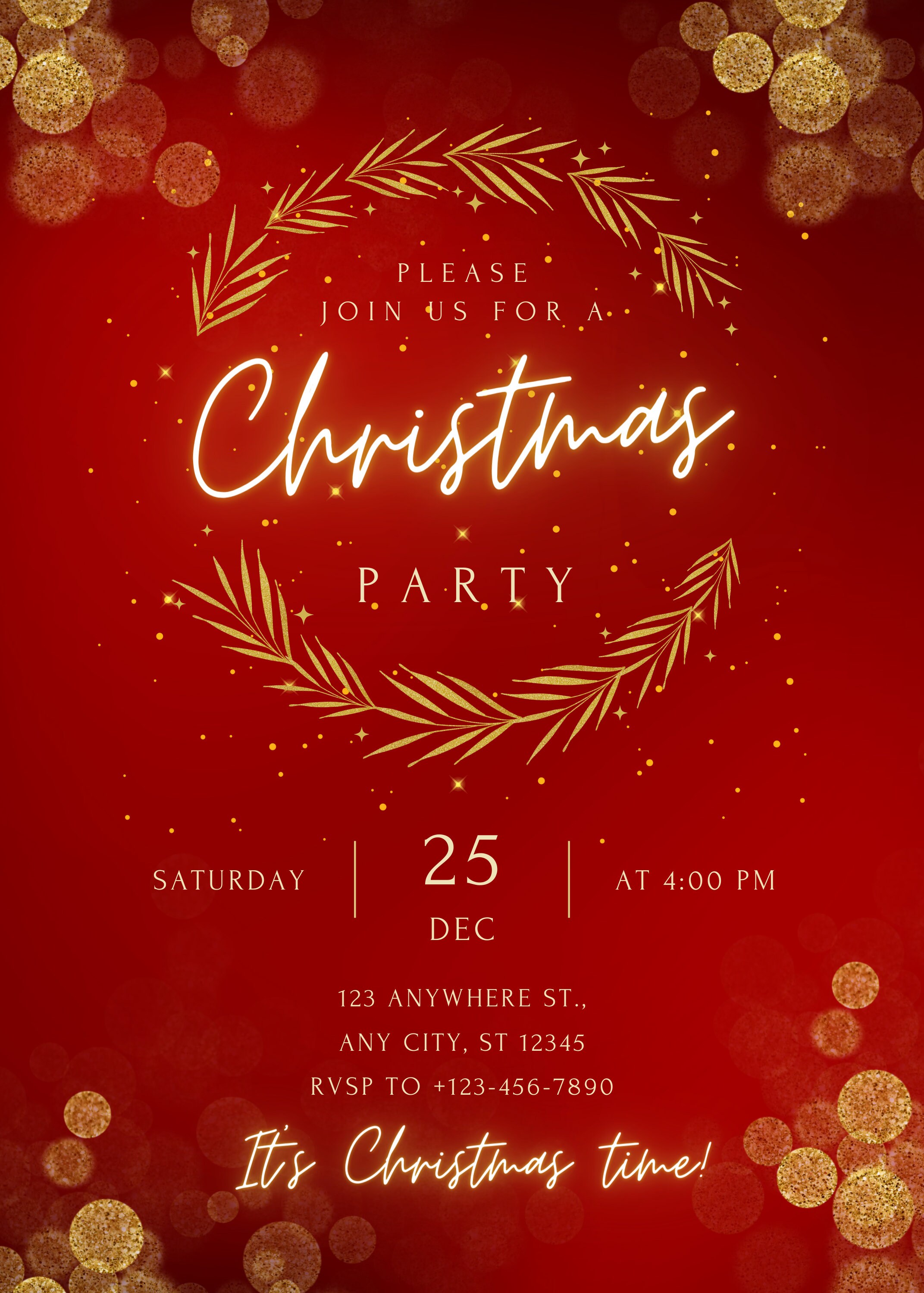 Luxury Christmas Party Invitation - Etsy