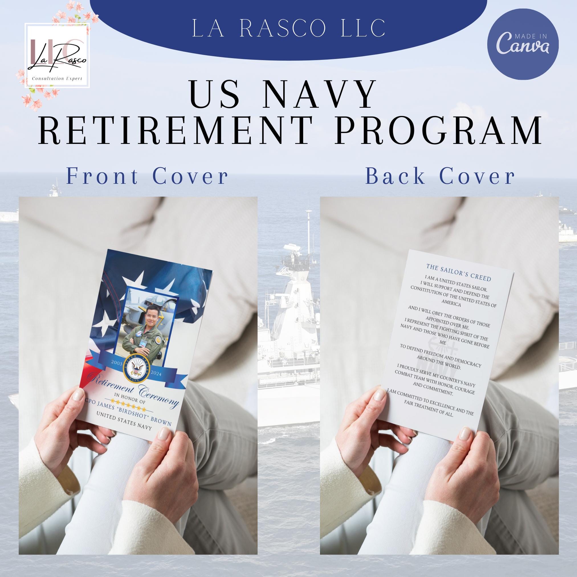 NEW US Navy Retirement Program 8 Page Template - Etsy