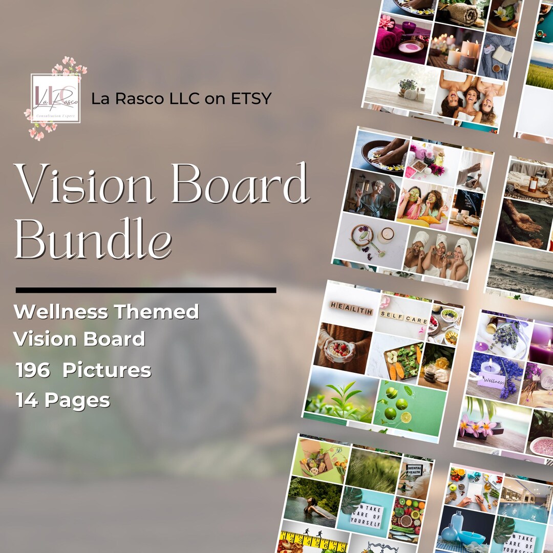 Wellness Themed Vision Board Printable | Instant Download - Etsy