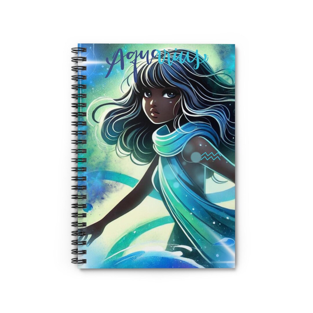 Aquarius Spiral Notebook - Ruled Line - Etsy