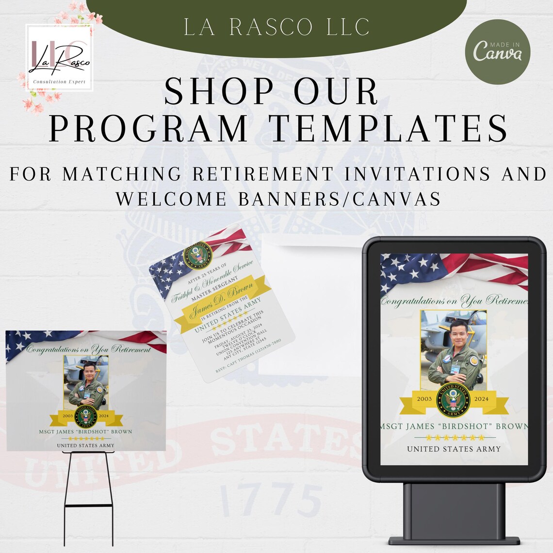 Army Retirement Program 8 Page Template - Etsy